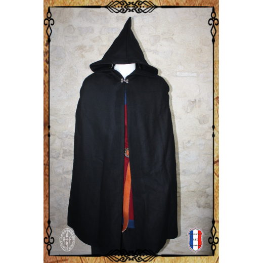 Capeline MEDIEVALE Laine Déperlante / Noir