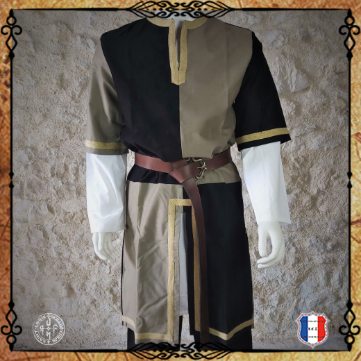 TABARD BICOLOR Coton-Emerisé / Noir-Gris